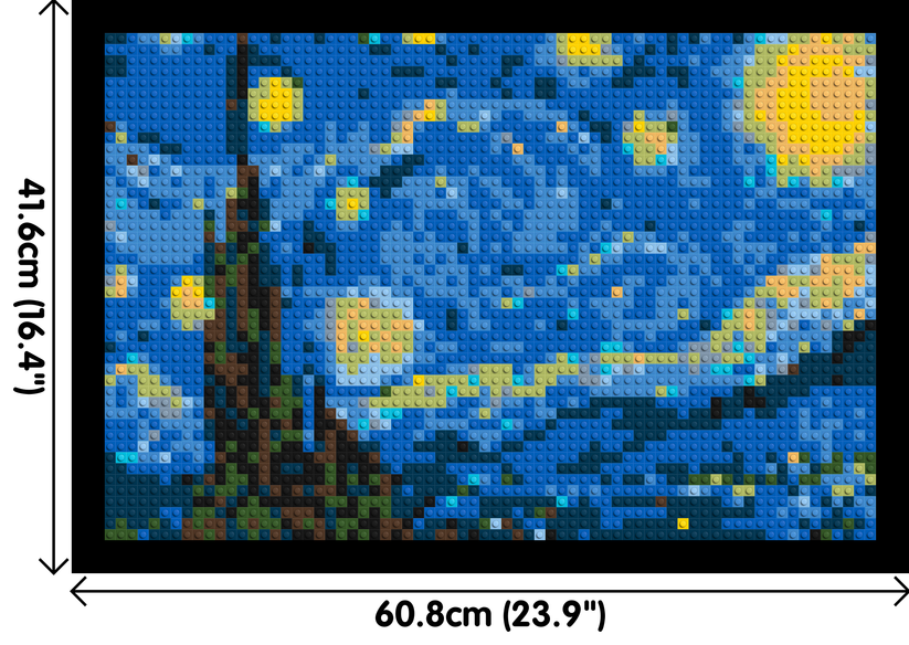 Starry Night by Vincent Van Gogh - Brick Art Mosaic Kit – Brick Me