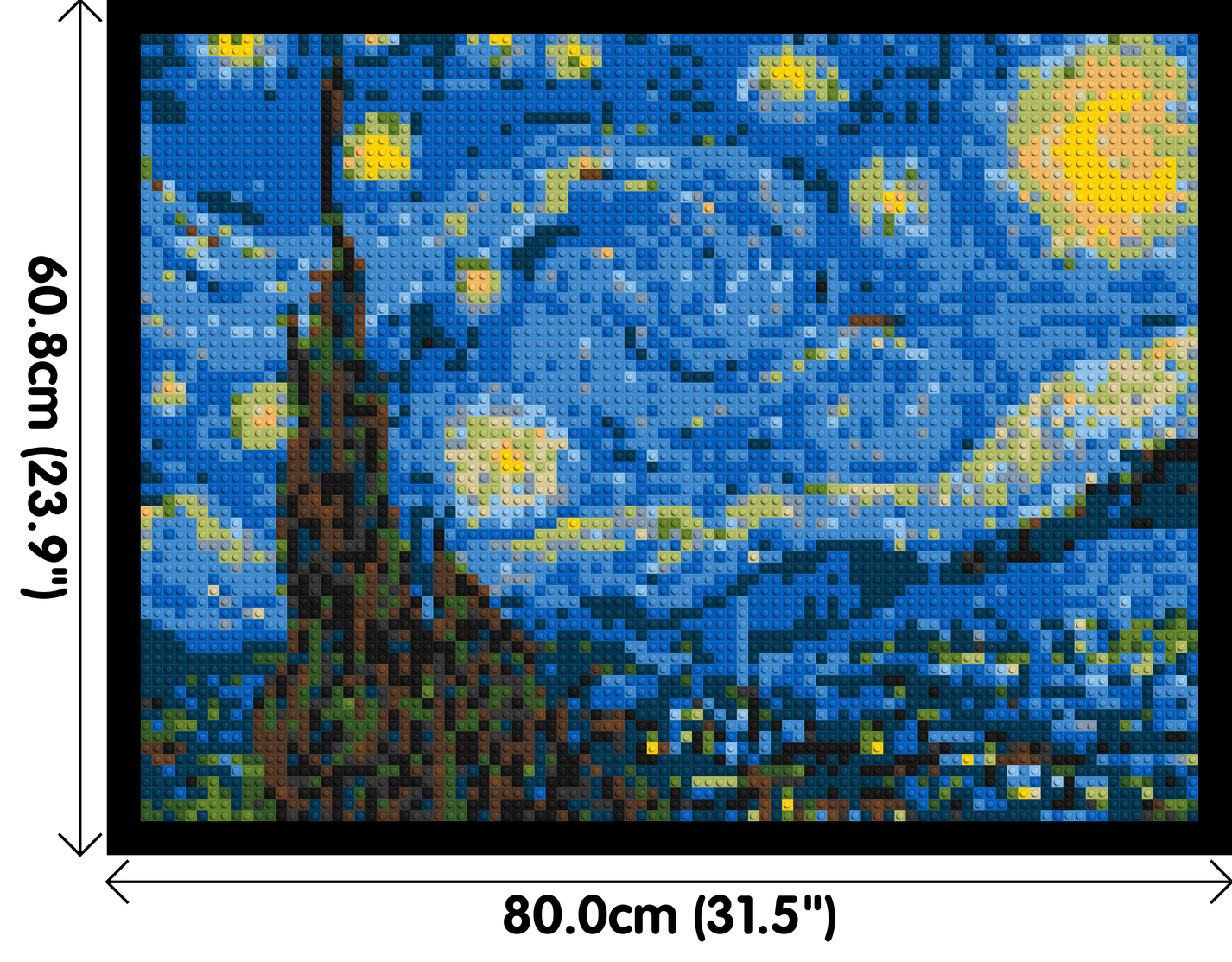 Starry Night by Vincent Van Gogh - Brick Art Mosaic Kit – Brick Me