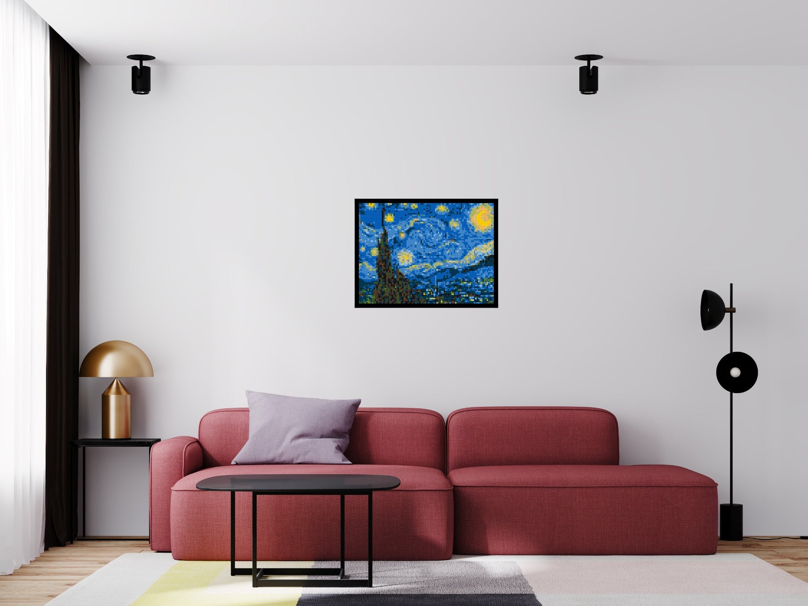 Starry Night by Vincent Van Gogh - Brick Art Mosaic Kit – Brick Me