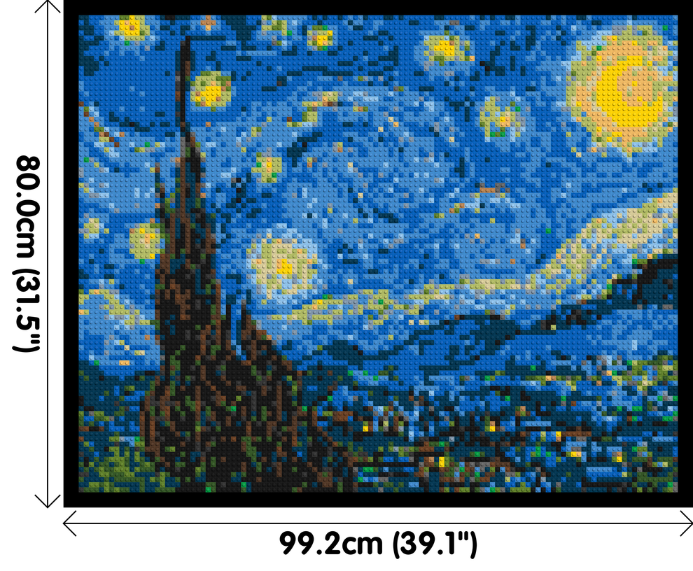 Starry Night by Vincent Van Gogh - Brick Art Mosaic Kit – Brick Me