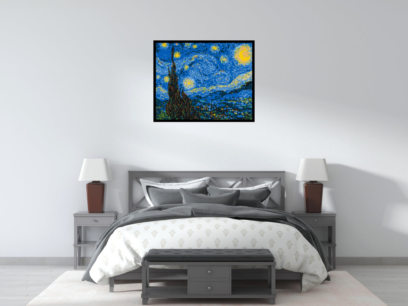 Starry Night by Vincent Van Gogh - Brick Art Mosaic Kit – Brick Me