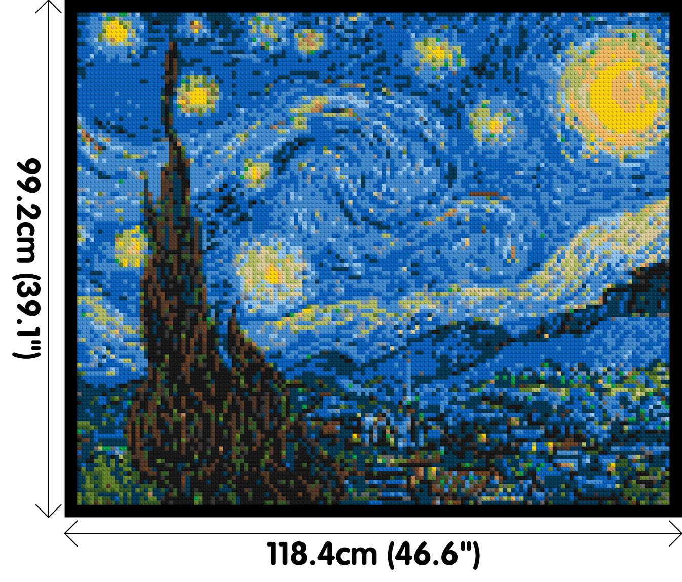 Starry Night by Vincent Van Gogh - Brick Art Mosaic Kit – Brick Me