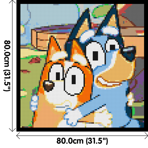 Shop Bluey & Bingo Pixel Art - Brick Art Mosaic Kit – Brick Me