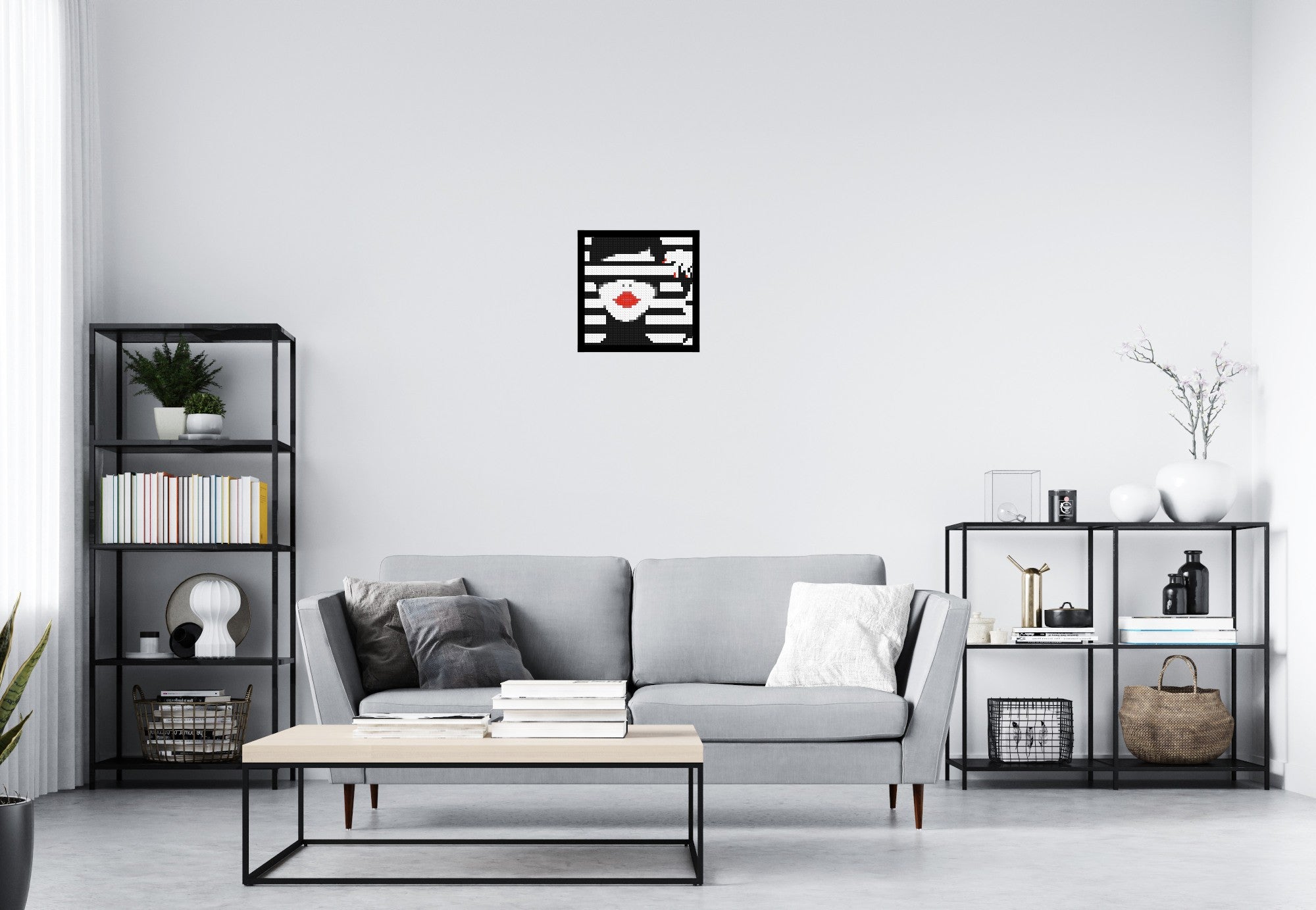 Shop Lady in Black and White - Brick Art Mosaic Kit – Brick Me