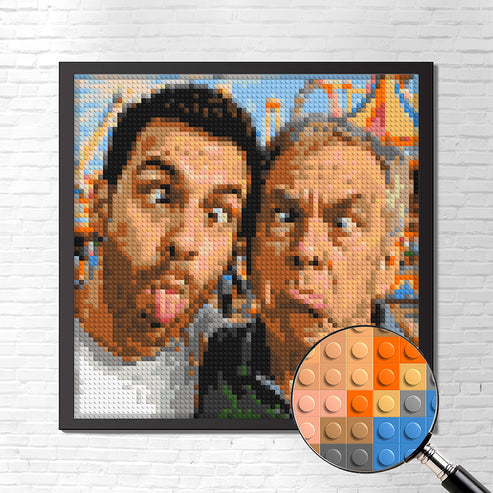 Personalized Brick Mosaic Gift for Dad | LEGO-Compatible Bricks – Brick Me